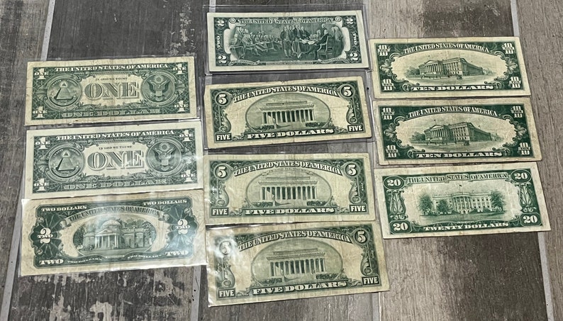 Collection of Vintage Rare US Currency 10 Different - Etsy