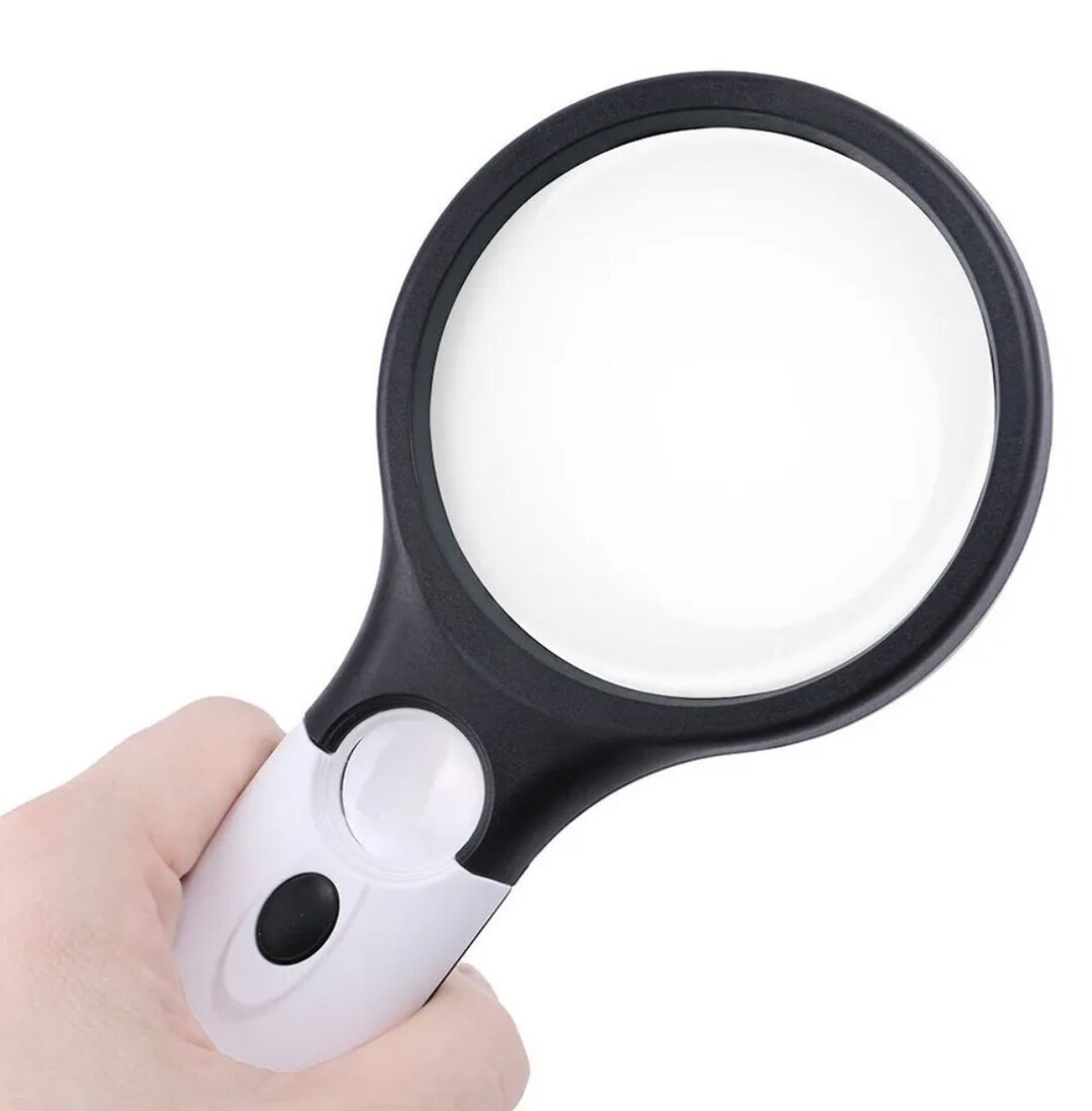 Magnifying Glass With LED Light and Jeweler's Loup for Coin Collecting ...