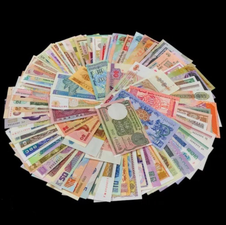 Collection of 100 Different World Mixed Foreign Banknotes - Etsy