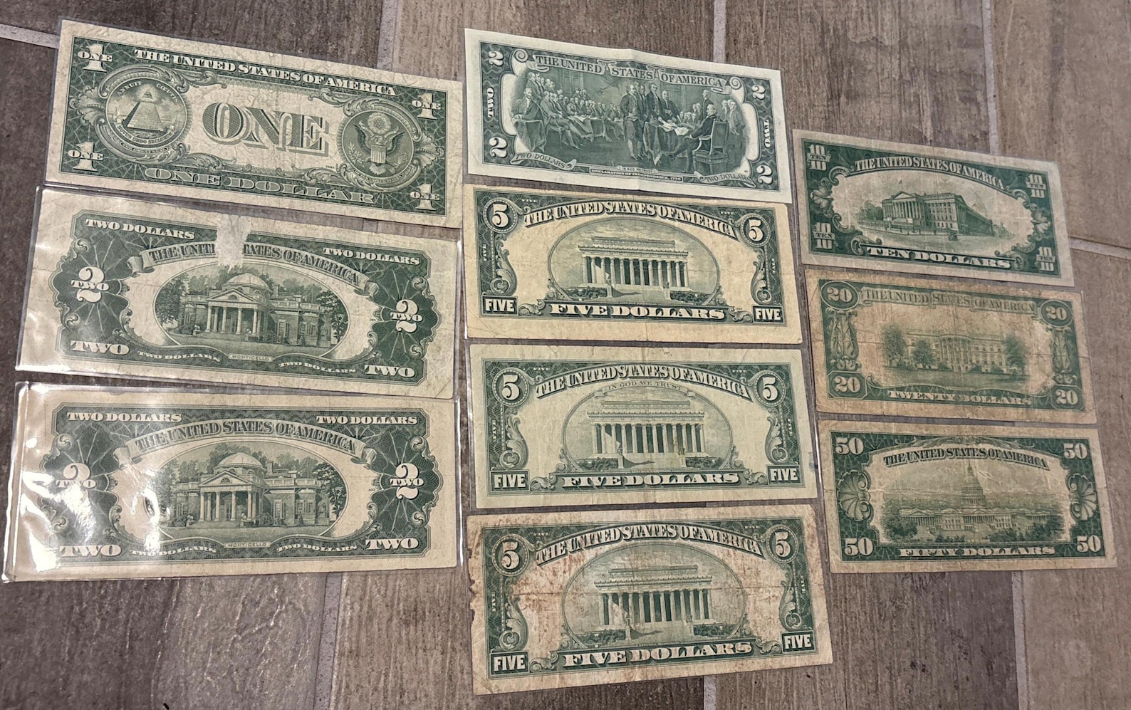 Collection Lot of Vintage Rare US Currency 10 Different Collectible ...