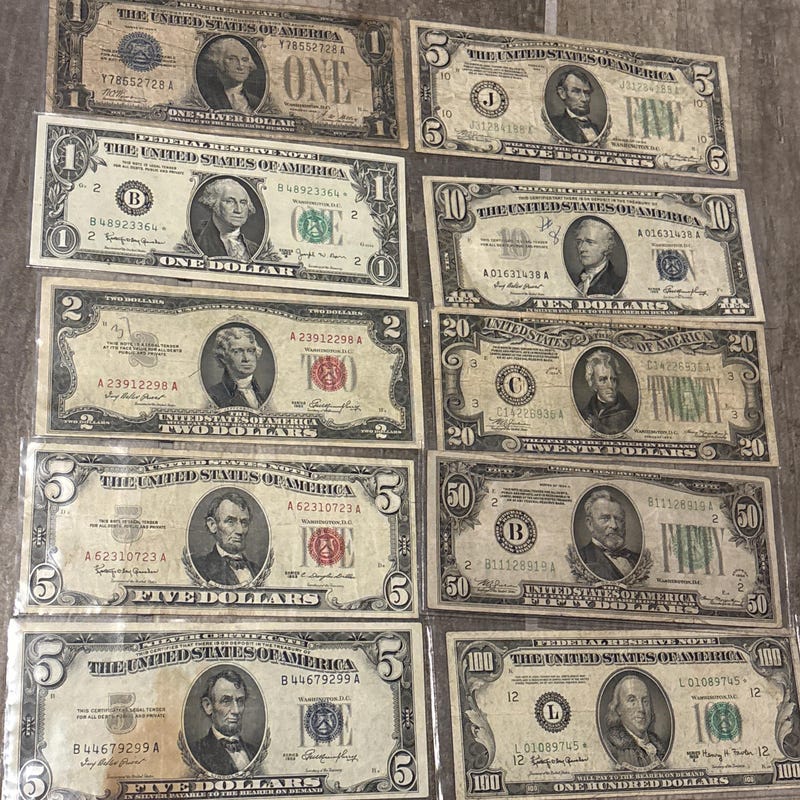 Us Paper Currency - Etsy