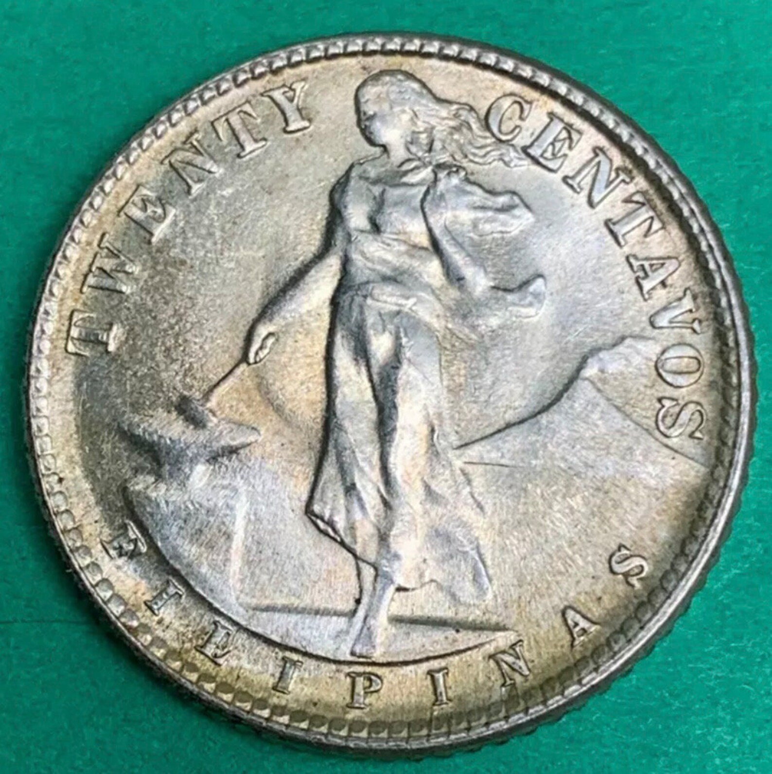 1903 - 1945 Twenty Centavos Philippines US Silver Coin One USA Free ...