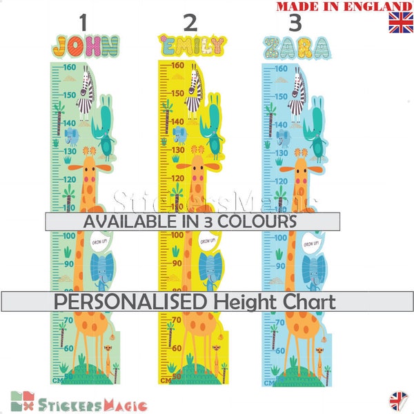 Safari Measuring Chart for Kids - Etsy