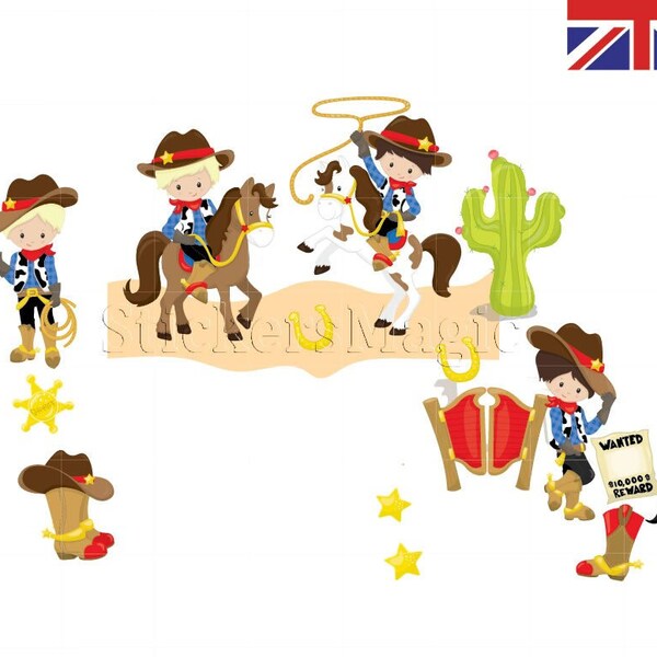 Cowboy Wall Decal - Etsy