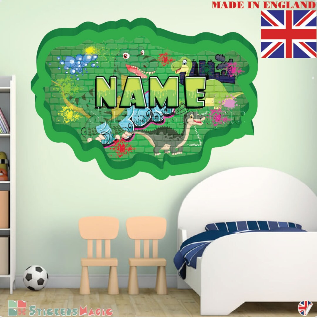 GRAFFITI Name Wall Decal Stickers for Nursery Personalised Name Wall ...