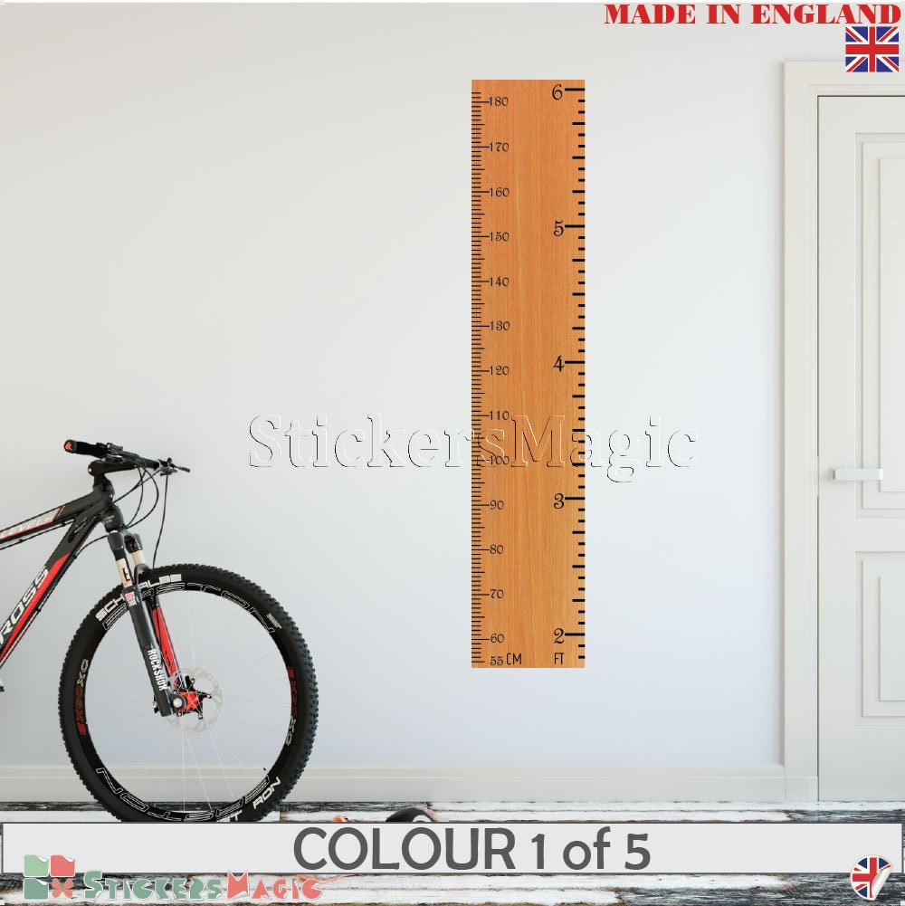 Wooden Ruler Height Chart Sticker for Kids Height Measure Child Boy ...