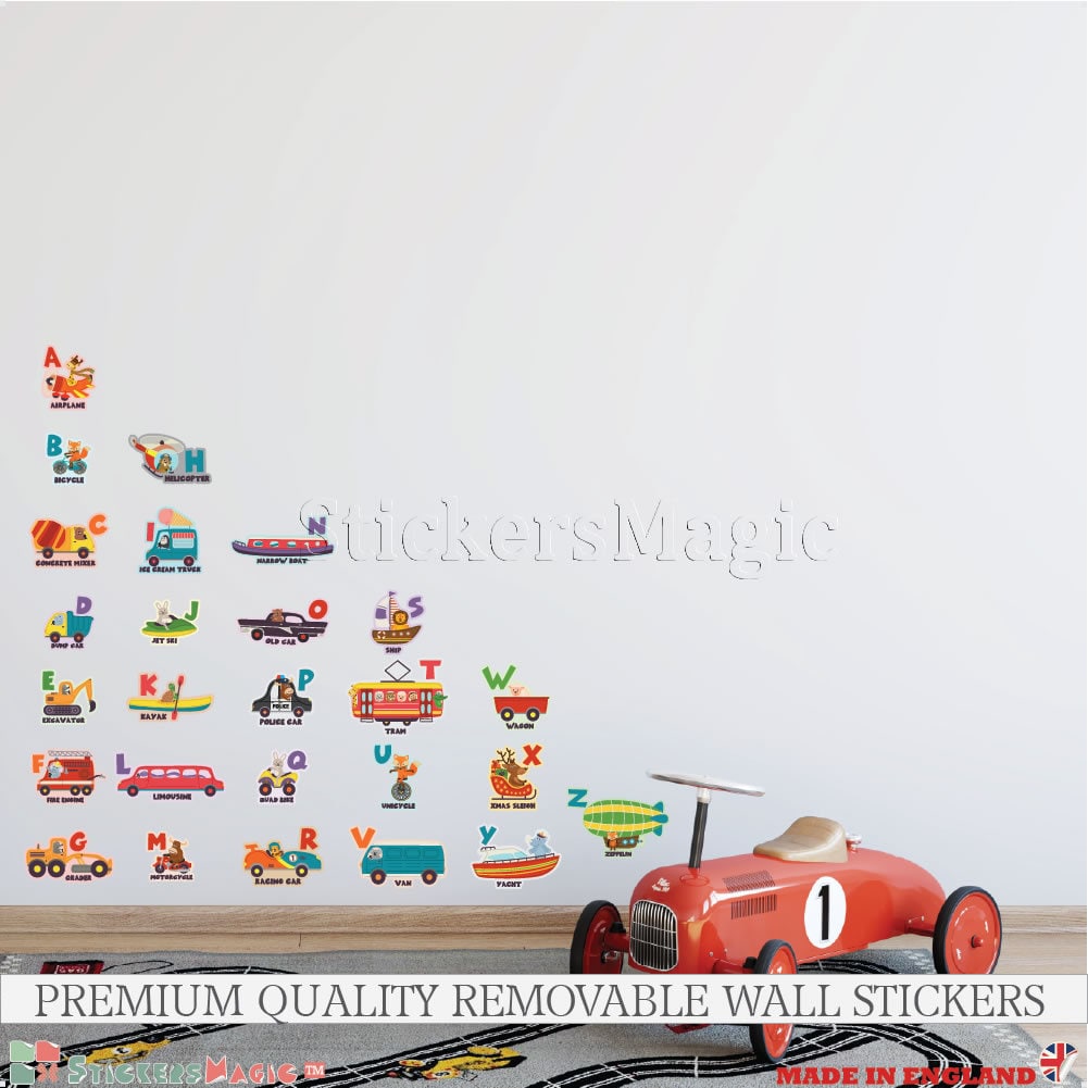 Alphabet Wall Stickers Letters, ABC Wall Decals Kids, Toddler Nursery ...