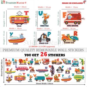 Alphabet Wall Stickers Letters, ABC Wall Decals Kids, Toddler Nursery ...