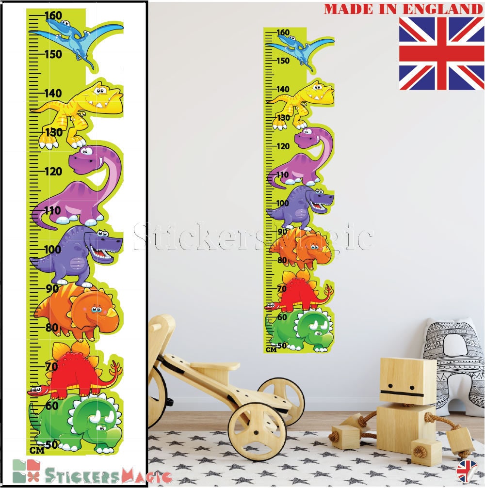 Dinosaur Height Chart for Kids Wall Sticker Boy Dino Decals - Etsy