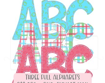 Pink Plaid Png Font - Etsy