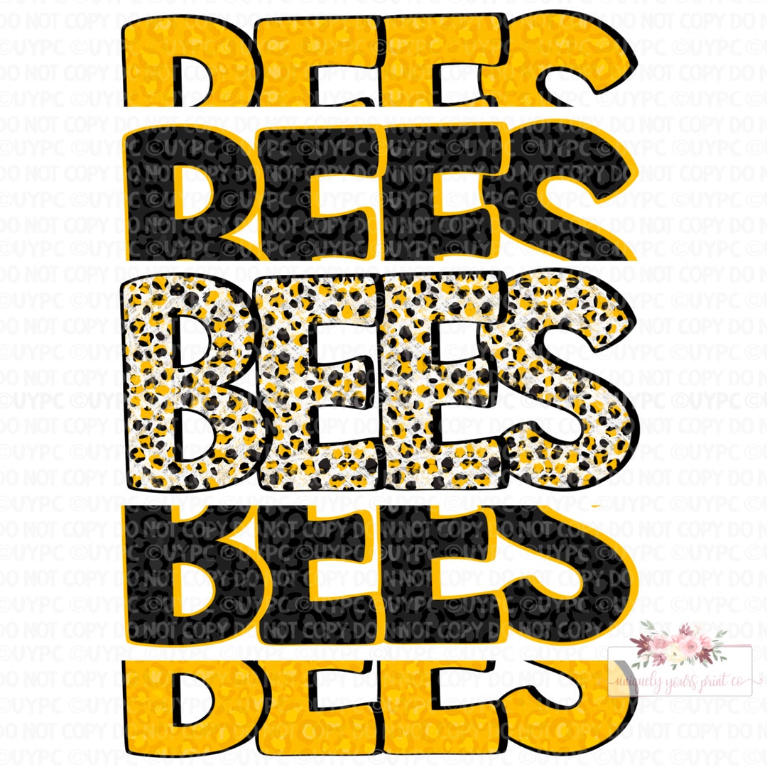 Bees Digital Design | Bee School Mascot | Stacked Cheetah Tie Dye ...