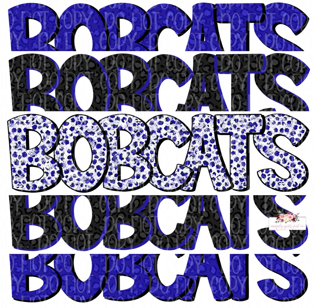 Royal Blue Bobcats Mascot Stack | School Spirit PNG (digital Download ...