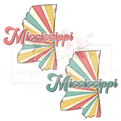 Mississippi PNG Sublimation Design Hand Drawn - Etsy