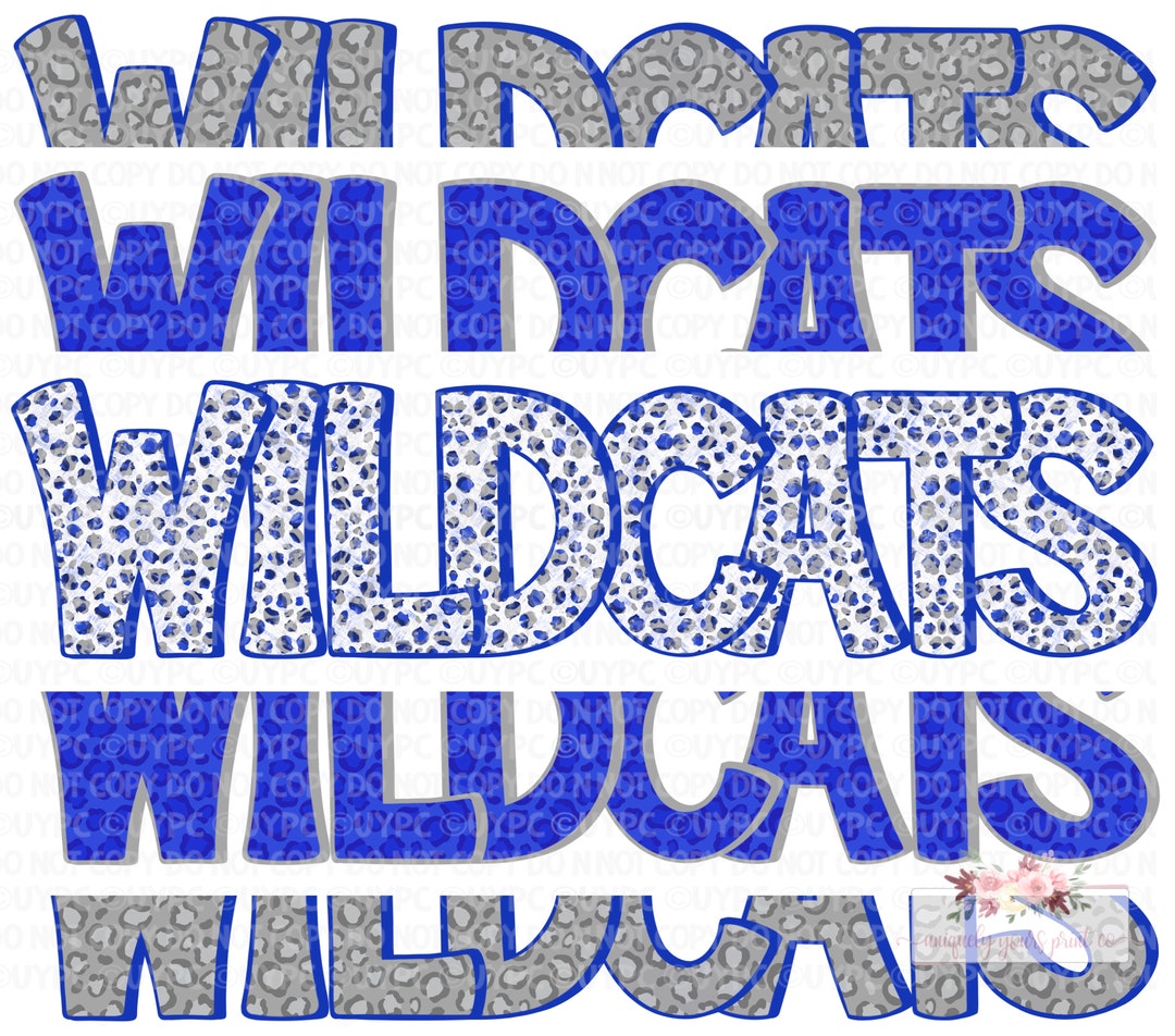 Wildcats Digital Design | Wildcats Mascot | Stacked Cheetah Tie Dye ...