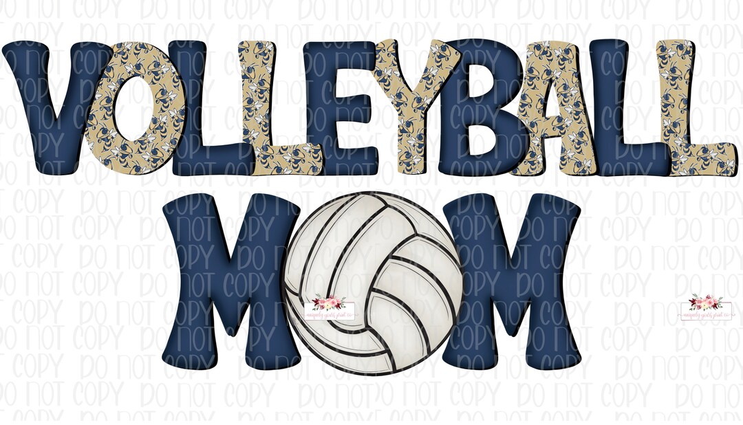 Yellow Jackets Volleyball Mom PNG | Printable Design (digital Download ...