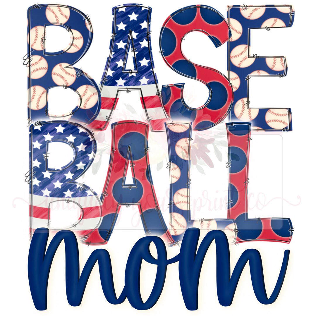 Baseball Mom Stacked Doodle | Hand Drawn | PNG | Sublimation | Inkjet ...