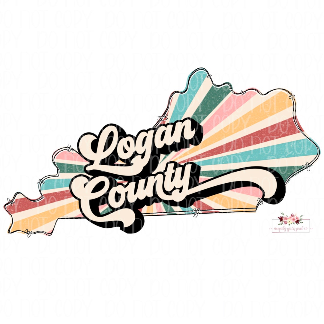 Logan County Kentucky Digital Design | Retro Starburst Digital Designs ...