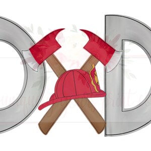 Fireman Dad | Hand Drawn | Doodle Design | Sublimation | Digital ...