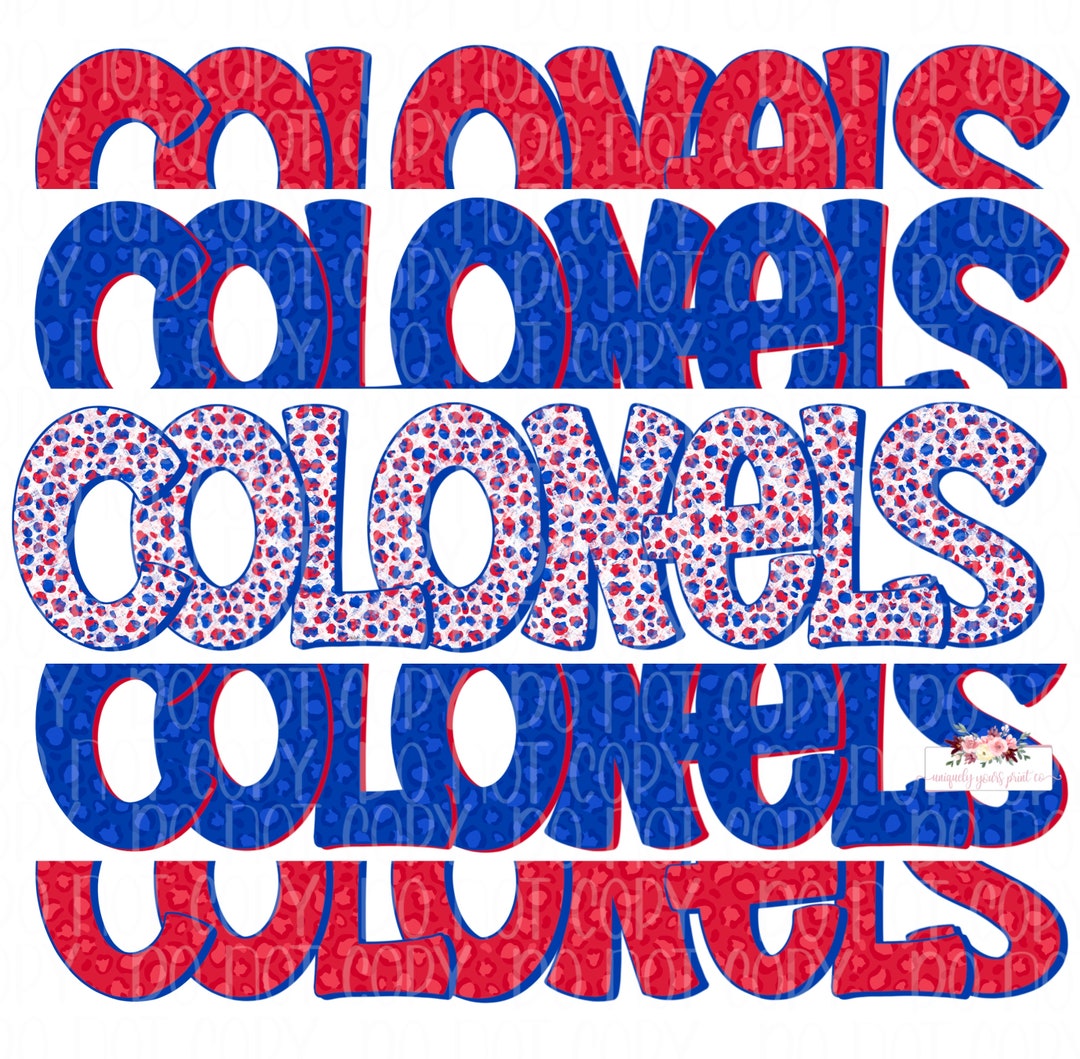 Colonels Digital Design | Colonel Mascot | Stacked Cheetah Tie Dye ...