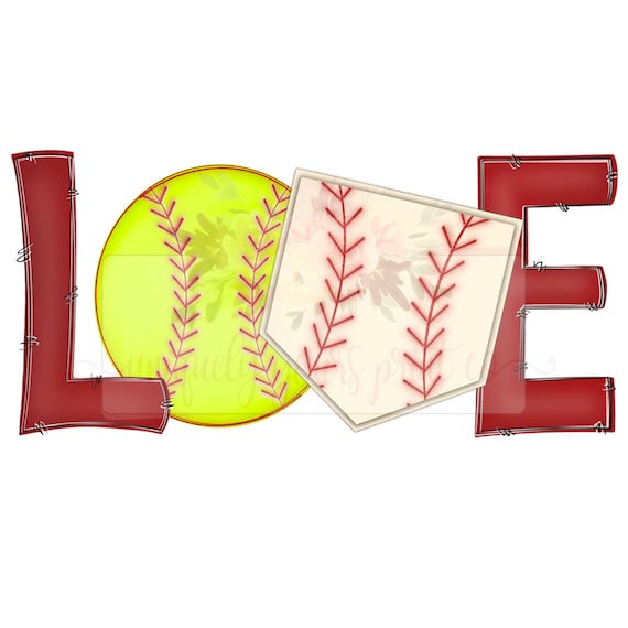 Softball Love Doodle Hand Drawn Printable PNG - Etsy