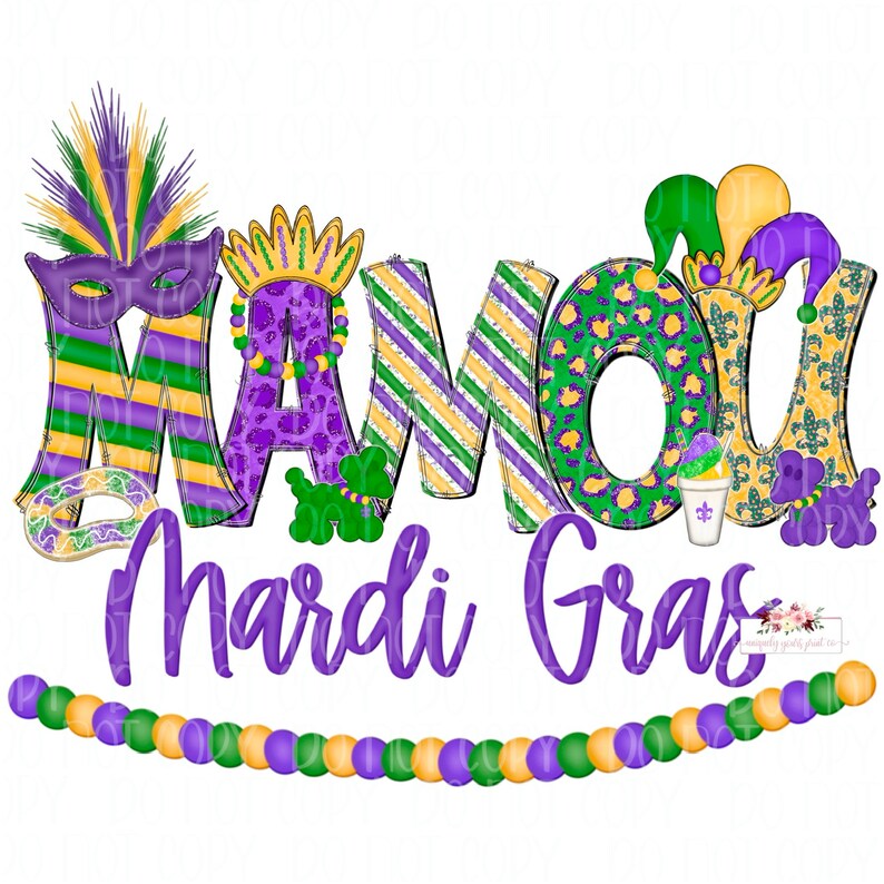 Mamou Mardi Gras PNG | Hand-drawn Doodle, Sublimation (digital Download ...