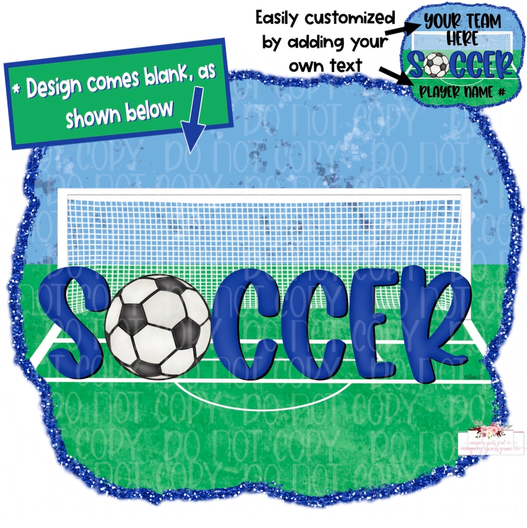 Royal Blue Soccer Digital Design Soccer Team Mom Digital Design Blue ...