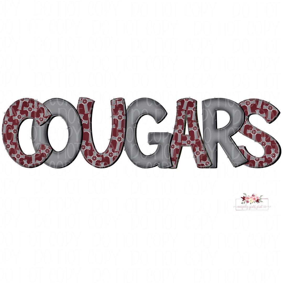 Maroon Cougars PNG | School Spirit Design (digital Download) - Etsy