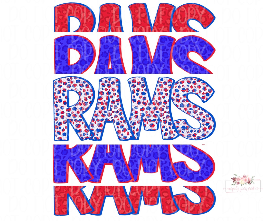 Rams Digital Design | Rams Mascot | Stacked Cheetah Tie Dye & Leopard ...