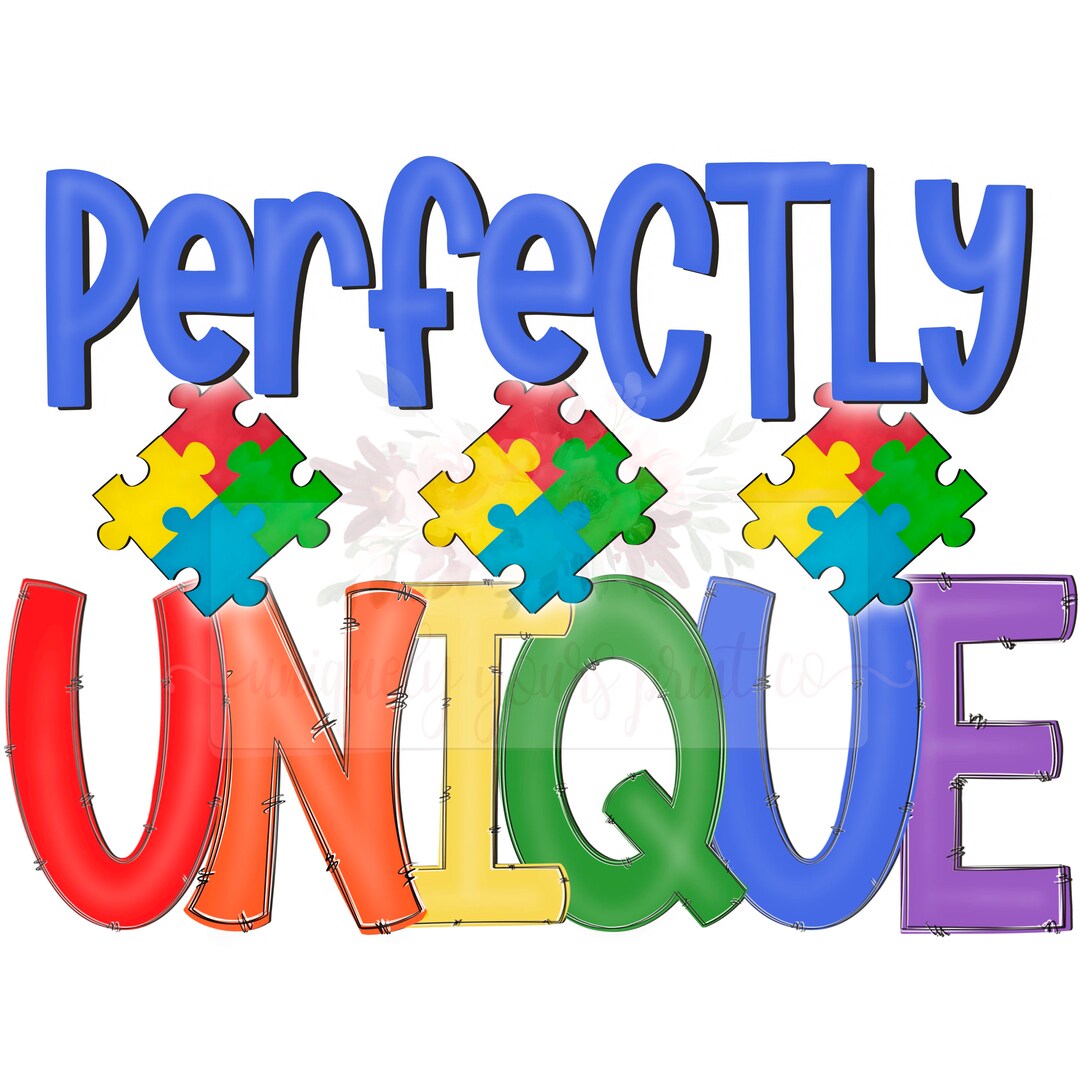 Autism Awareness | Perfectly Unique Puzzle Pieces | Digital Download ...