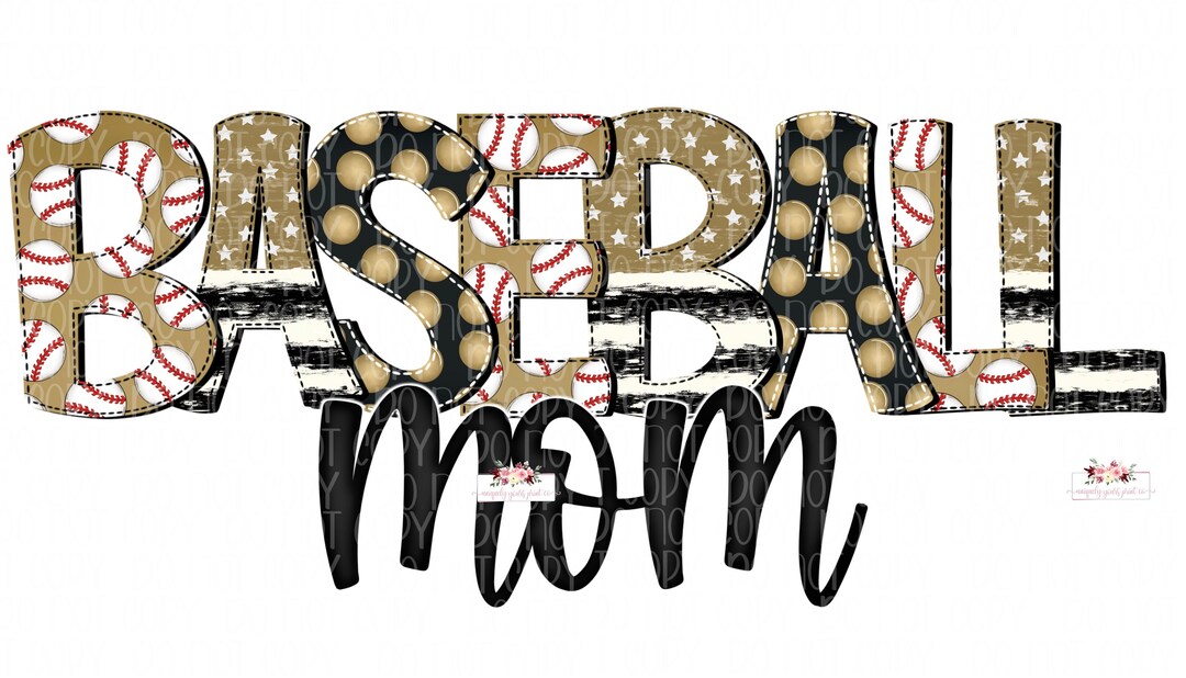 Baseball Mom Digital Design Download | Hand Drawn | Baseball PNG ...