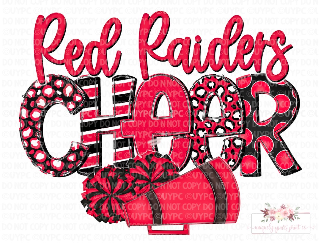 Red Raiders Red & Black Cheer Design | Hand Drawn | PNG | Sublimation ...
