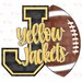 Yellow Jackets Football Design | School Spirit PNG (digital Download ...