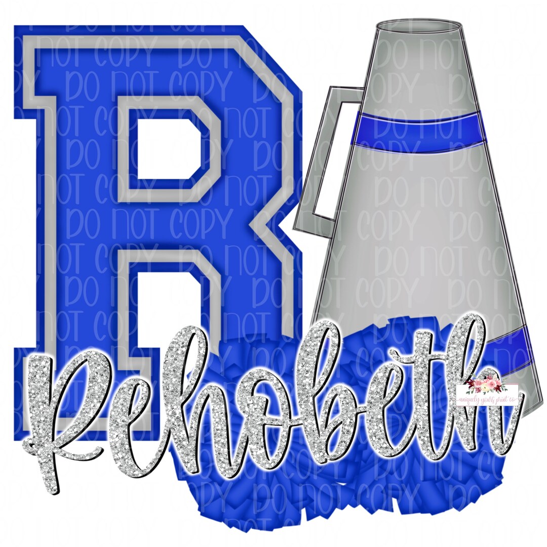 Rehobeth Cheer Digital Design | Royal Blue and Silver Gray Glitter ...