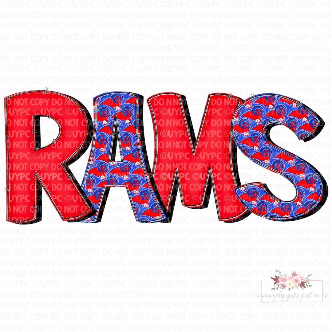 Rams Digital Design | Rams Mascot Filled Letters | Digital Download ...