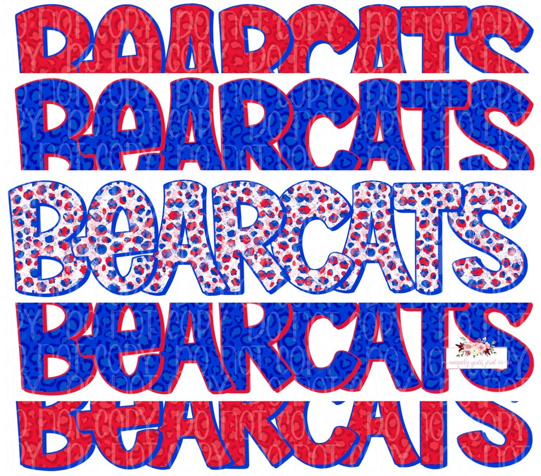 Bearcats Mascot Digital Design Download | Cheetah Tie Dye Leopard Stack ...