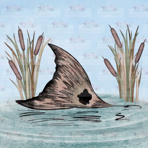 Redfish in Marsh Sky Background PNG Printable Red Drum | Etsy