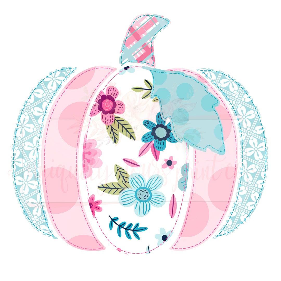 Pumpkin Faux Applique L Design| Patchwork Pumpkin | Halloween ...