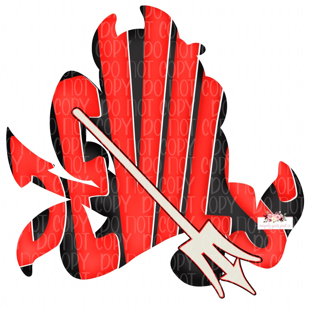 Devils Digital Design | Devils Mascot | Digital Download | Hand Drawn ...