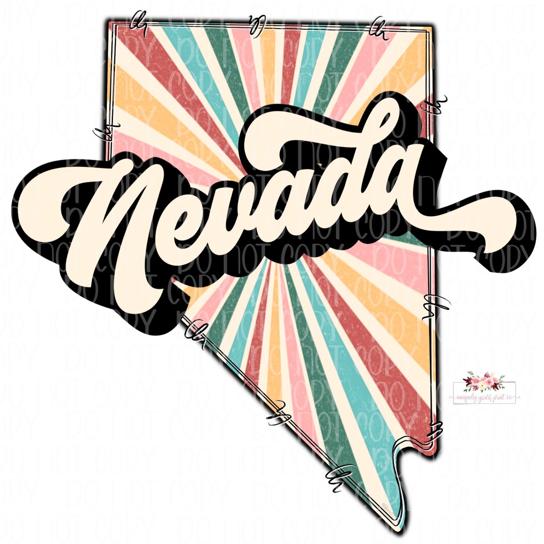 Nevada State Digital Design Download | Retro Boho Starburst Pattern ...