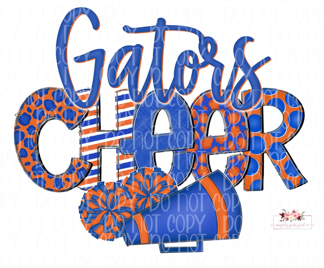 Orange & Blue Gators Cheer Design | Hand Drawn | Northside NHS Cheer ...