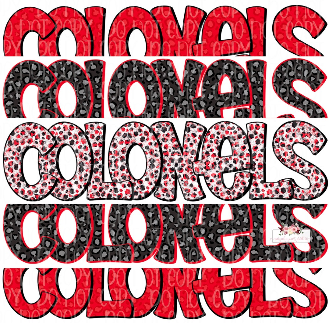 Colonels Digital Design | Colonel Mascot | Stacked Cheetah Tie Dye ...