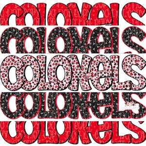 Colonels Digital Design | Colonel Mascot | Stacked Cheetah Tie Dye ...