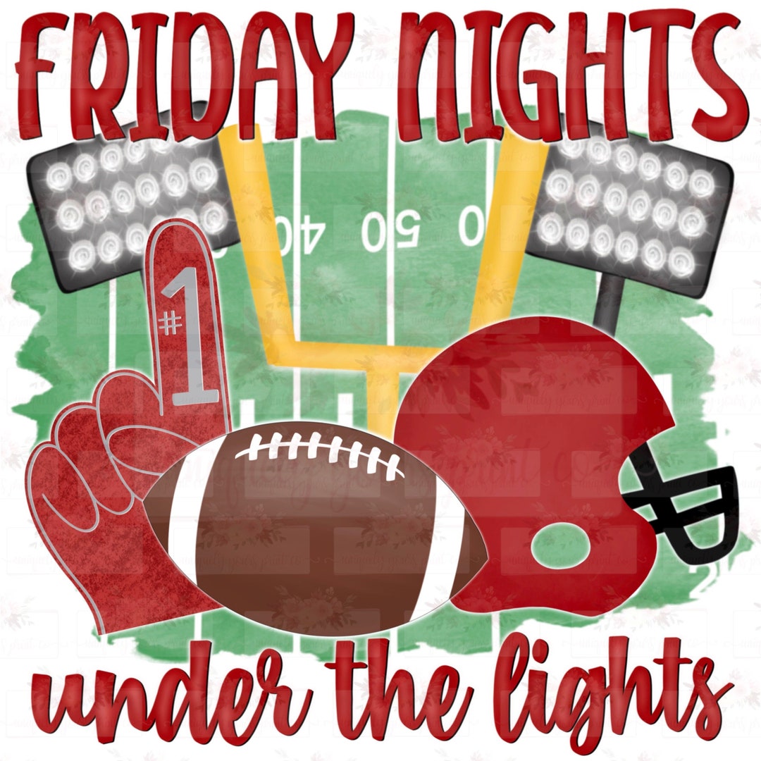 Dark Red and Gray Football Digital Design | Friday Nights Football ...