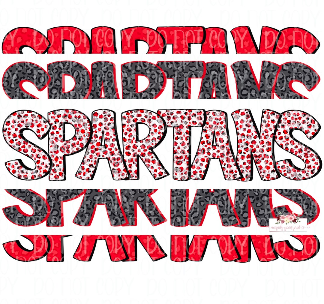 Spartans Mascot Digital Design Download | Cheetah Tie Dye Leopard Stack ...