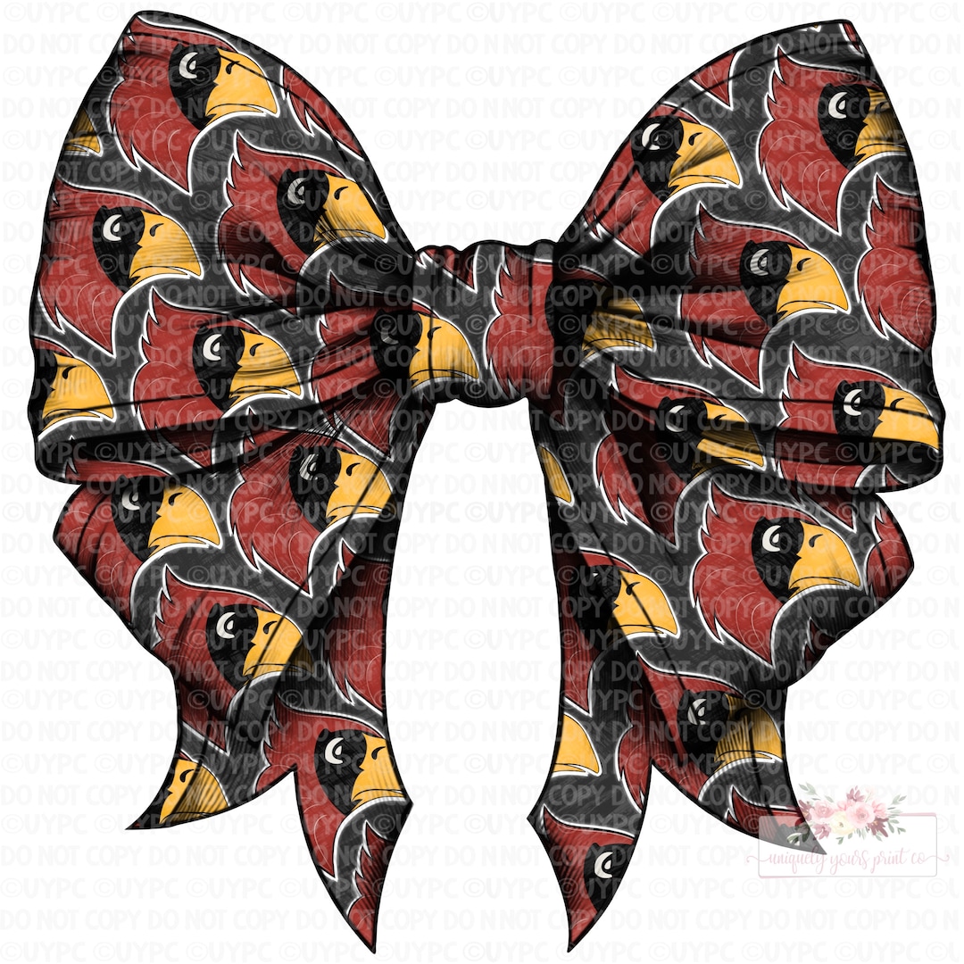 Cardinal Coquette Bow Digital Design | Hand Drawn | PNG | Digital ...