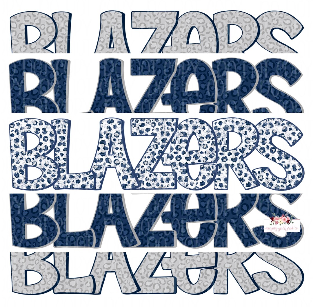 Blazers Digital Design | Blazers Mascot | Stacked Cheetah Tie Dye ...