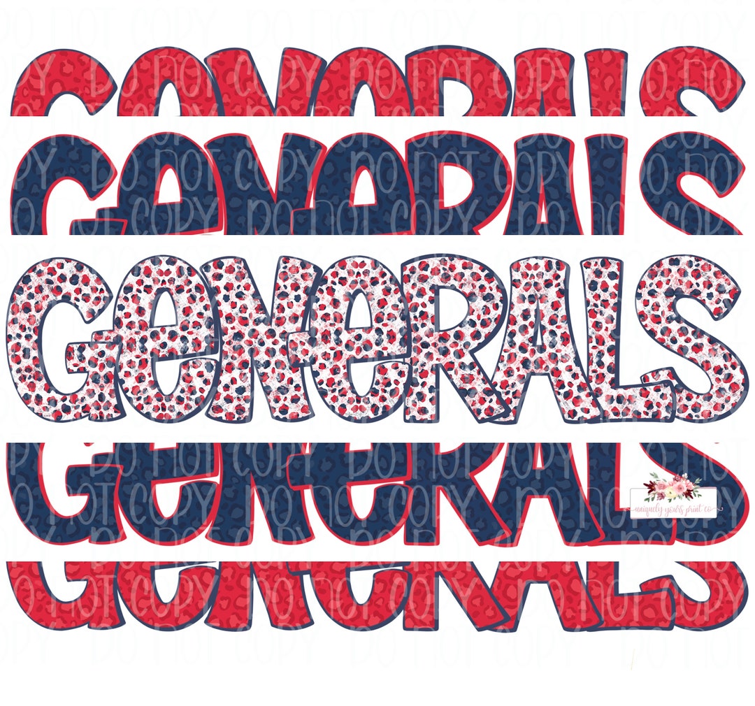 Generals Digital Design General Mascot Stacked Cheetah Tie Dye ...