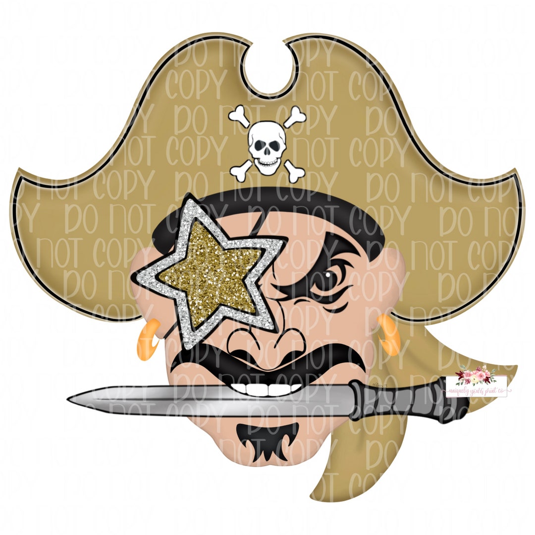 Preppy Pirate Mascot PNG | Glitter School Spirit Design (printable ...
