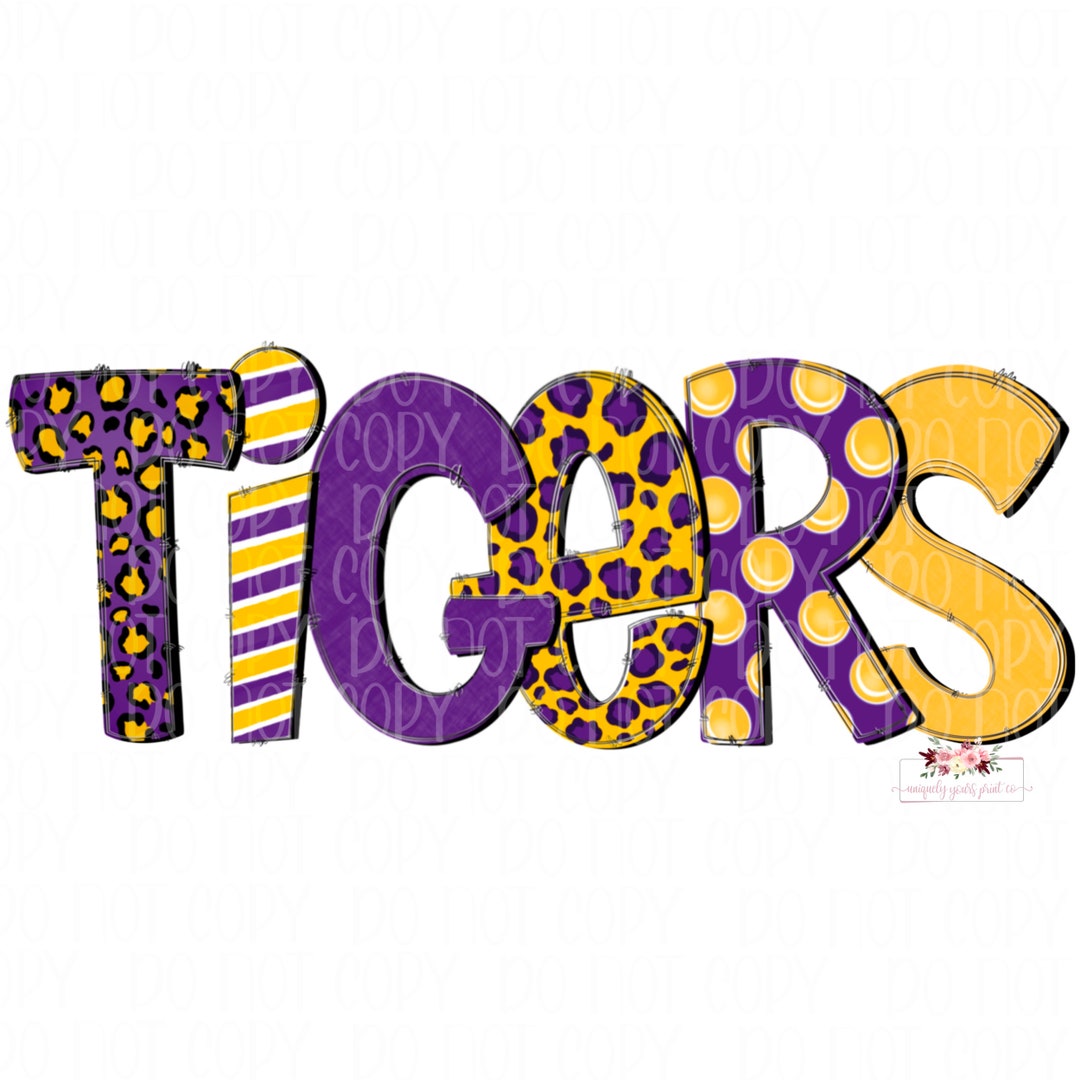 Tigers Digital Design | Hand Drawn | PNG | Sublimation | Digital ...