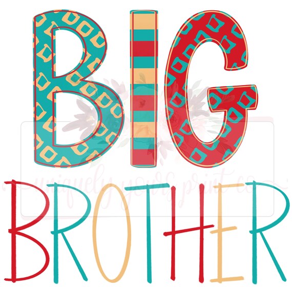 Big Brother PNG Hand drawn Doodle Design Sublimation | Etsy